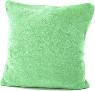Heimtexland Flanell Kuschel Kissen Super Soft Dekokissen Plüsch Typ380 Kissenhülle Apfelgruen 40x40 cm