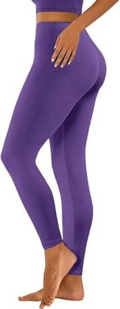 Generic Legging de yoga taille haute pour femme pour contrôle du ventre, élastique, doux et confortable, sans couture, pantalon athlétique, léger, solide, pou