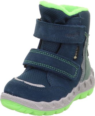 Superfit Jungen Baby Icebird Warm Gefütterte Gore-tex Blau/Grün 8000 Schneestiefel, Blau Grün 8000, 22 EU Weit