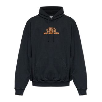 VETEMENTS Bedrucktes Sweatshirt - - Sweatshirts & Hoodies - Herren - Schwarzk - M