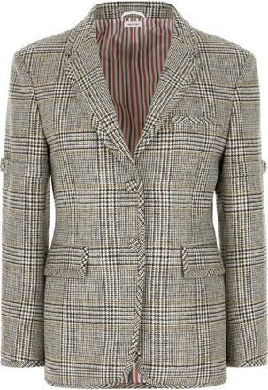 Thom Browne Femme, Vestes, Multicolore, Taille: 36 FR Hunting Tweed Armband Sportcoat