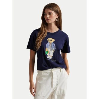 Polo Ralph Lauren T-Shirt 211959112001 Dunkelblau Straight Fit