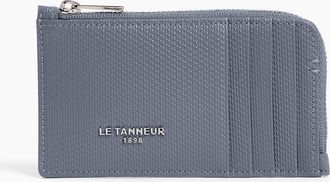 Le Tanneur Porte cartes large zipp&eacute; Lucien en cuir signature T