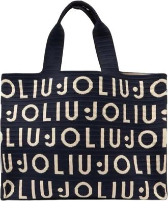 Liu Jo Femme, Sacs, Bleu, Taille: ONE Size L Tote Knitted Logo