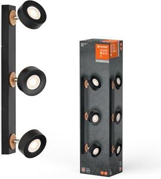 Ledvance DECOR SPOT PLUTO, 14,4W, 960lm, schwarz, Spotleuchte, verstellbare K&ouml;pfe, vielseitig anwendbar, Innenraumspot, warmwei&szlig;e Lichtfarbe, hochwertige Optik