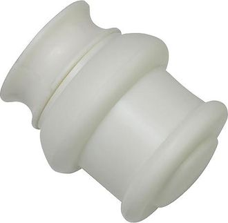 Gardinia Träger für Vitragestange Nevada mit Ø 12 mm, Mit Distanzstück, Zum Schrauben oder Kleben, Für Scheibenstangen, Länge: 3 cm, Kunststoff, Weiß