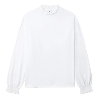 Random Identities Wei&szlig;es T-Shirt mit BH-Logo und langen &Auml;rmeln - - Blouses & Shirts - Damen - Wei&szlig; - S