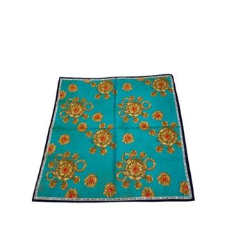Celine Pre-owned Vintage Silk Cotton Scarf - Femme - Pre-owned - Vert - Taille: ONE Size