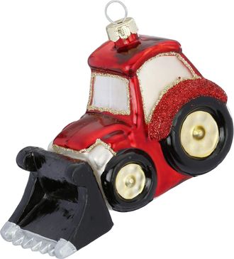 Magic Bodyfashion Christbaumschmuck Figuren Weihnachtskugeln Weihnachtsschmuck Christbaumkugeln Deko Glas Radlader 8.5cm