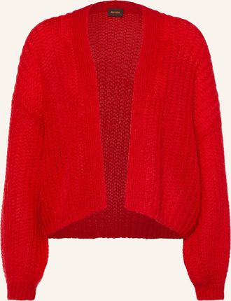 HUGO BOSS Strickjacke Furgovia Mit Mohair rot