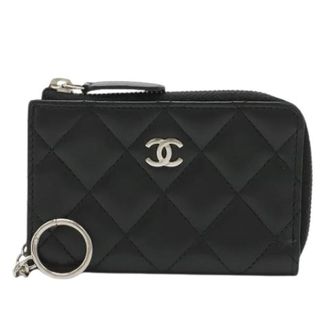 Chanel Pre-owned Matelasse Lammleder M&uuml;nzfach - - Pre-owned - Damen - Schwarzk - ONE SIZE