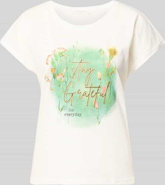 Christian Berg Regular Fit T-Shirt aus Viskose-Mix mit Statement-Print