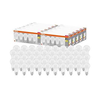 Osram LED Base Classic A Lampe, culot : E27, blanc chaud, 2700 K, 8,50 W, remplacement dune ampoule à incandescence de 60 W, mat, 10 x 5-Pack