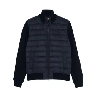 Herno Homme, Pulls, Bleu, Taille: 2XL Cardigan matelass&eacute; &agrave; empi&egrave;cements