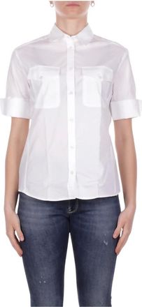 Fay Femme, Blouses et Chemises, Blanc, Taille: 38 FR Chemise en coton stretch