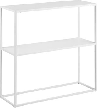 AC Design Furniture Nino Konsolentisch mit Ablage - 79,5 x 80,5 x 26 cm, Weiß, Schmales Metalltisch für den Flur