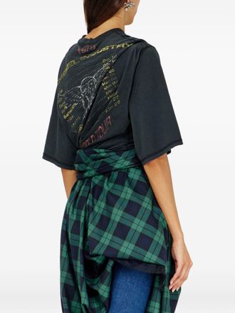 Diesel Distorted Graphic Cotton Jersey Bodysuit - Black