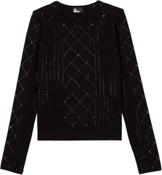 The Kooples Femme, Pulls, Noir, Taille: 40 FR V-Neck Tricots