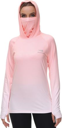 Bassdash Damen Angel Kapuzenshirt mit UPF 50+ Daumenl&ouml;chern f&uuml;r Gesichtsmaske FS23W
