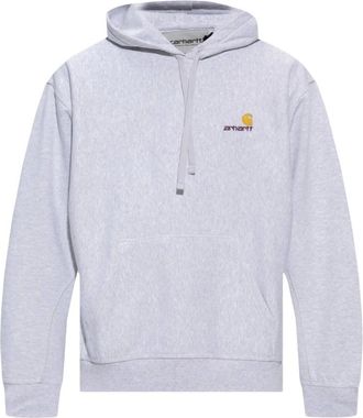 Carhartt Work in Progress Homme, Sweatshirts et sweats &agrave; capuche, Gris, Taille: XL American Script Sweat &agrave; capuche