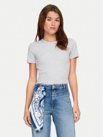 Only T-Shirt Val 15339774 Grau Slim Fit