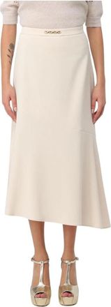 Twinset Femme, Jupes, Blanc, Taille: 38 FR Chain Detail Midi Skirt