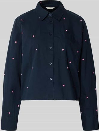 Tom Tailor Denim Boxy Fit Hemdbluse aus reiner Baumwolle