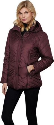 Junge Femme, Vestes, Rouge, Taille: 48 FR Veste Matelass&eacute;e Comfort Fit Vin
