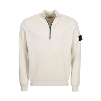 Stone Island Homme, Pulls, Blanc, Taille: 2XL Pull ras du cou raglan ample