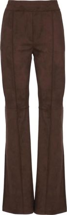 D.exterior Samt Palazzo Hose - - Trousers - Damen - Braun - S