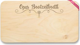 Shirtracer Frühstücksbrettchen Holz Natur - Frühstücksbrett - Brotzeitbrett Opa I Jausenbrett Geschenk Opa Weihnachten - 22x12 - Holz - geschenke für opas granda