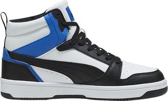 Puma Herren Sneaker Rebound V6, Leder (Wei&szlig;/Schwarz/Blau)