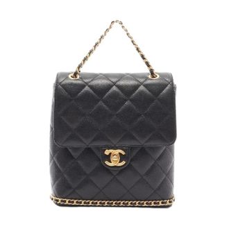 Chanel Pre-owned Matelasse Camellia Grained Calfskin Backpack - Femme - Pre-owned - Noir - Taille: ONE Size