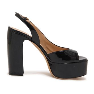 Roberto Festa Milano Schwarzer Lackleder-Sandalette mit 12cm Absatz - - Shoes - Damen - Schwarzk - 36 EU