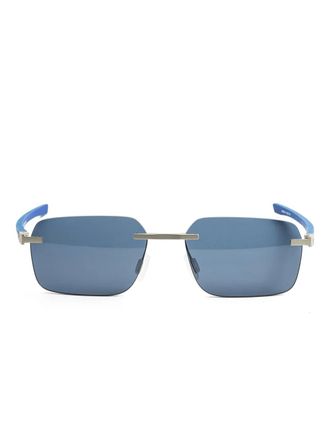 Tag Heuer Sonnenbrille mit eckigem Gestell - Silber