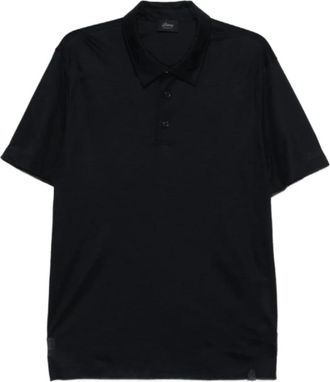 Brioni Homme, Tops, Noir, Taille: S Graphic Print Polo