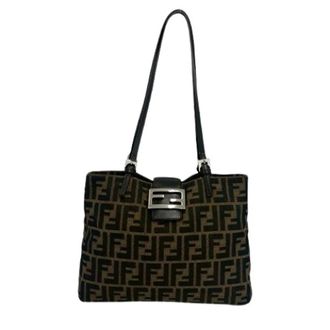 Fendi Pre-owned Zucca Canvas Leather Shoulder Bag - - Pre-owned - Damen - Braun - ONE SIZE