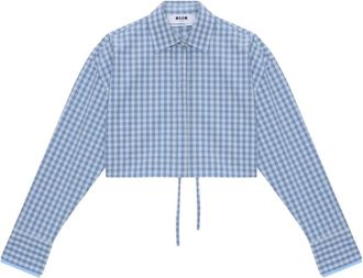 Msgm Msgm, Femme, Blouses et Chemises, Bleu, Taille: 36 FR Swimwear