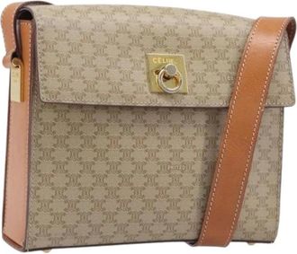 Celine Sac bandouli&egrave;re vintage Macadam Pre-owned - Femme - Pre-owned - Beige - Taille: ONE Size