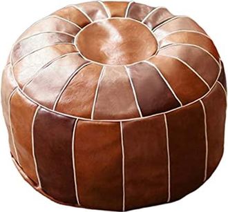 Baoblaze Pouf marocain en PU Couverture Pouf Rangement Pouf Coussin Repose-Pieds Couverture d&eacute;cor Maison Salon Chambre, Tour