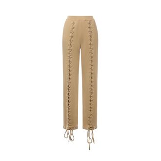 Rotate Rotate Birger Christensen, Femme, Pantalons, Beige, Taille: 36 FR Straight Pantalons