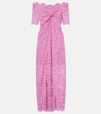 Paco Rabanne Robe longue en dentelle