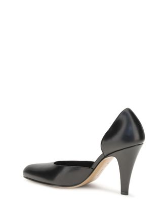 The Row Womens Pumps Ornella Dorsay Black Leather Upper: Lamb (ovis Aries) High Heel Shoes