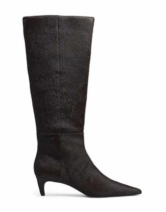 NA-KD bottes hautes en cuir marron jusquau genou