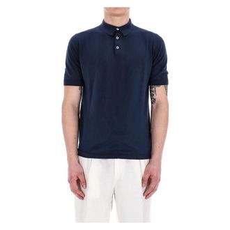 Eleventy Superior Baumwoll-Polo - - Tops - Herren - Blau - L