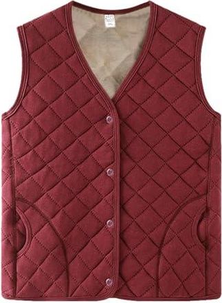 Generic Veste Doudoune Fine Femme Chic Chaud Ample Manteaus Vestes Matelass&eacute;e L&eacute;g&egrave;re sans Manches Gilets Court Gilet Thermique Blousons Casual Compressible Mo
