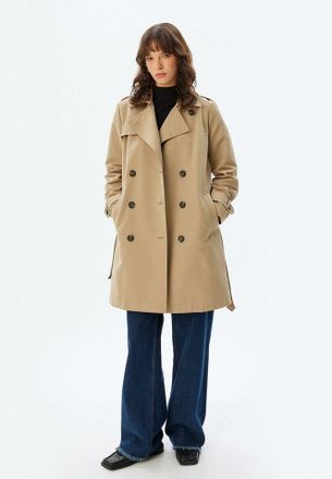 Koton Trenchcoat Regular Mit Bauchgurt
