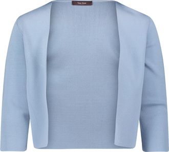 Vera Mont Damen Strickbolero Langarm Light Steel Blue,S