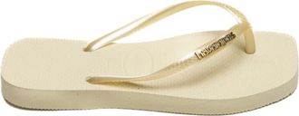 Havaianas Femme, Chaussures, Beige, Taille: 41 EU Square Logo Metallic