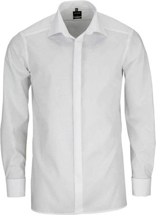 Olymp Luxor modern fit Gala Hemd Langarm Popeline Weiß, Größe 47